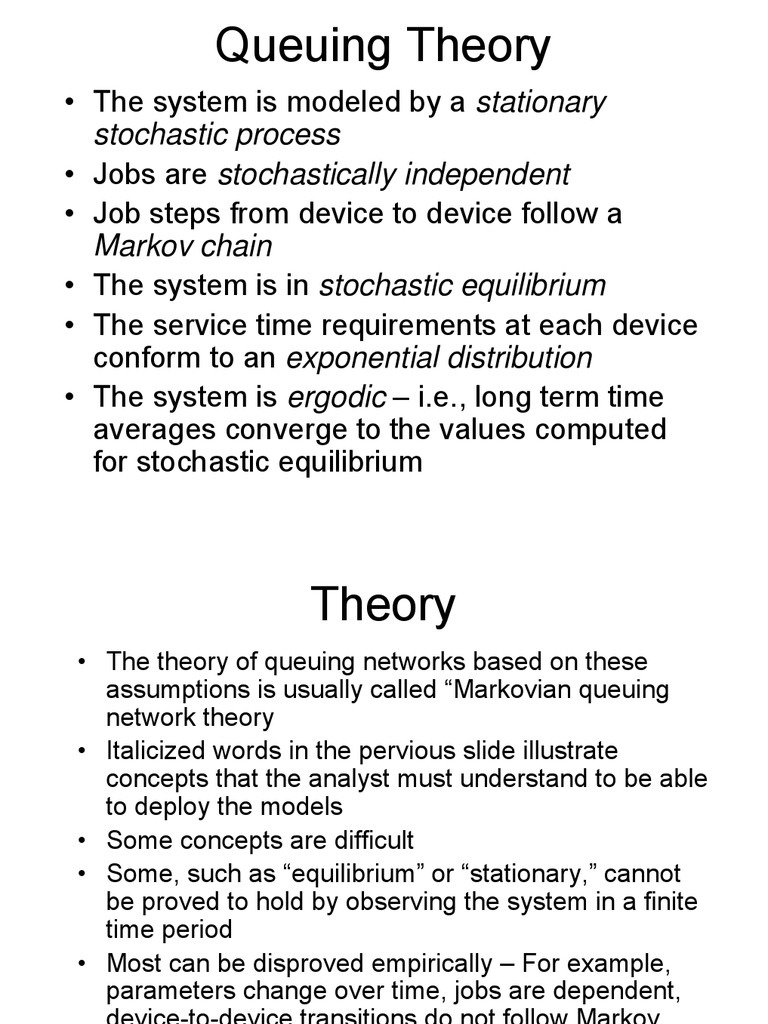 Queuing Theory | PDF | Markov Chain | Stochastic Process
