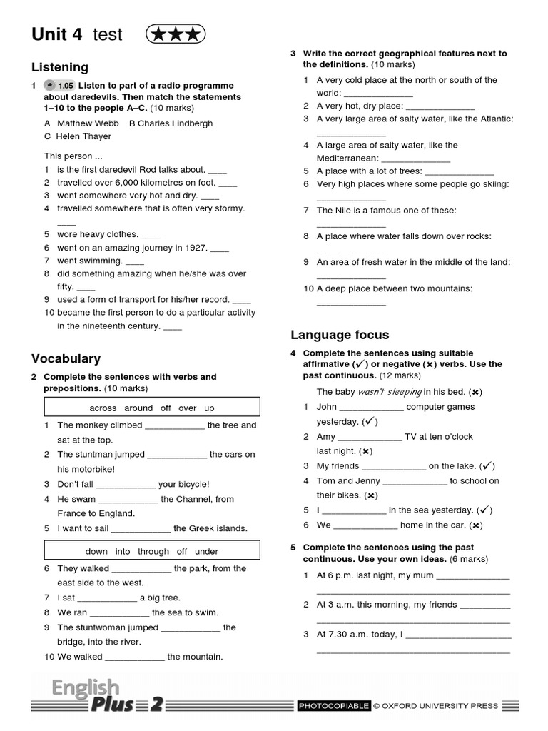 Unit 4 Higher Test Pdf