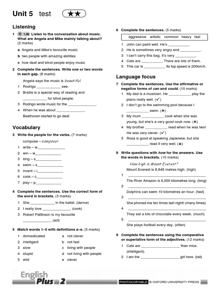 Unit 5 Standard Test | PDF | Japanese Language | Human Communication