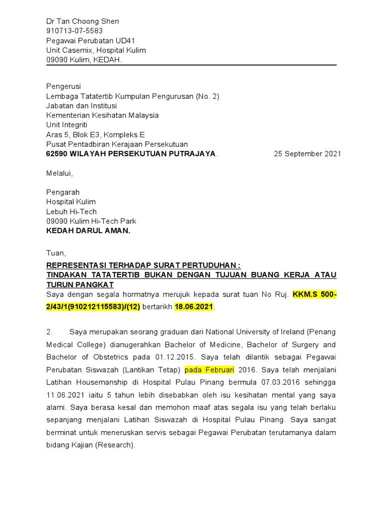 Surat Representasi | PDF