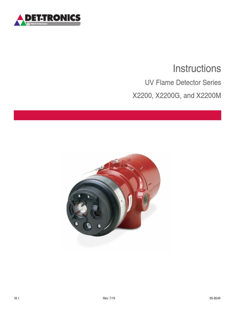 Instructions: UV Flame Detector Series X2200, X2200G, and X2200M | PDF ...