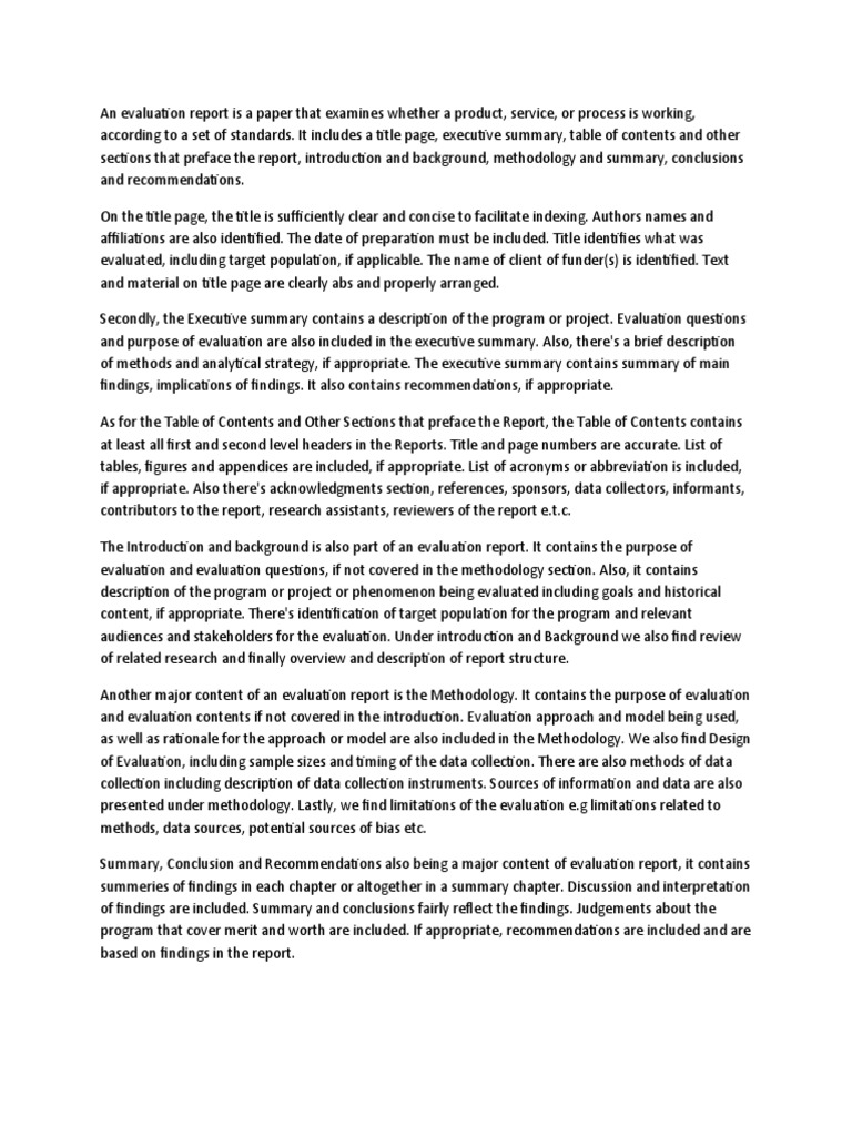 An In-Depth Guide to Creating High Quality Evaluation Reports ...