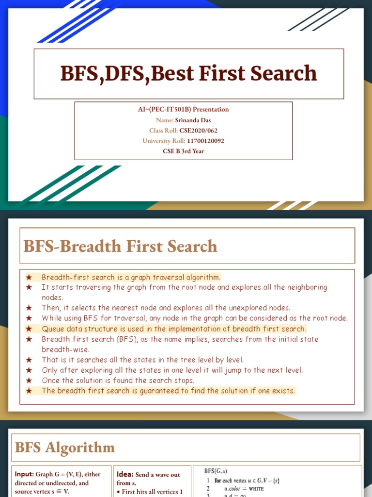 Bfs Dfs Best First Search Pdf Theoretical Computer Science Computational Problems 9381