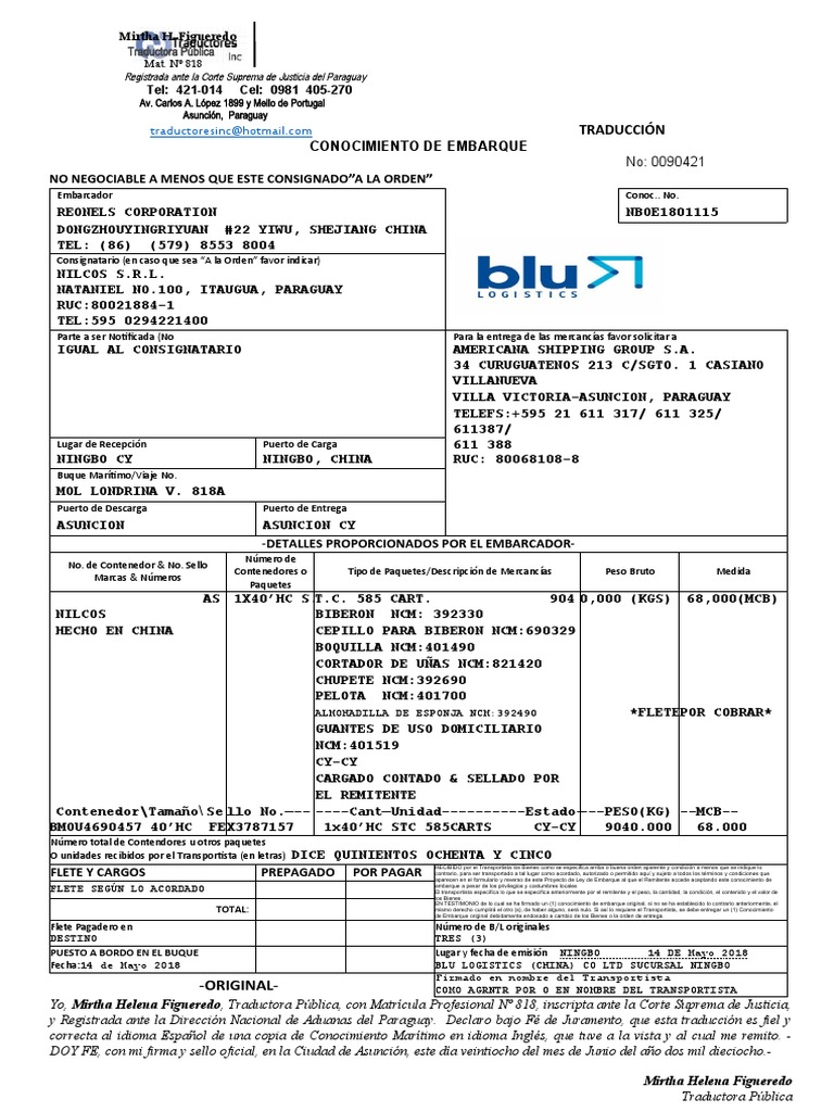 BL Blu Logistics | PDF | Comercio