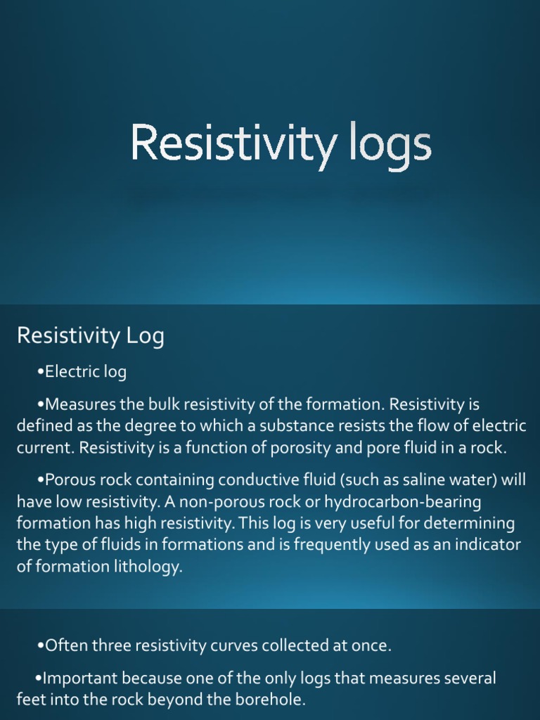 Resistivity Logs1 | PDF