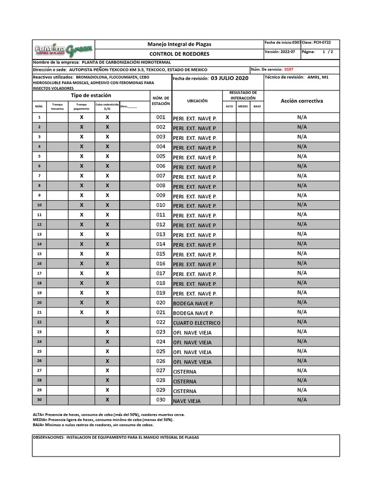 Control de Cebos 1 | PDF