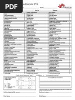 Comprehensive Car PDI Checklist | PDF | Vehicles | Manual Transmission