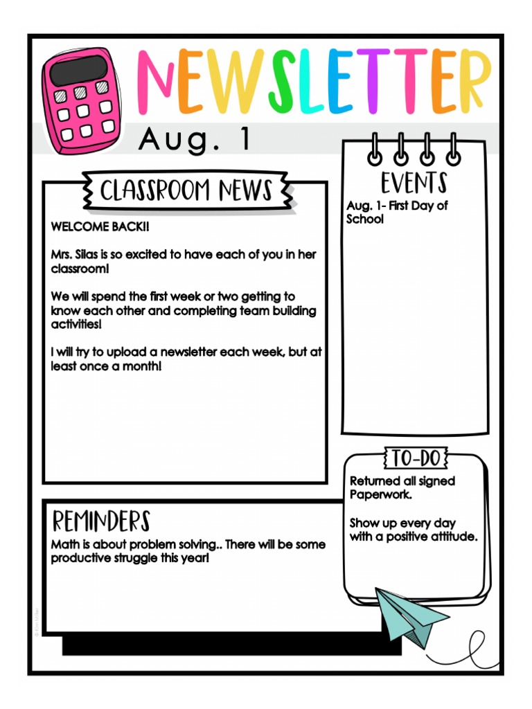 Newsletter Templates With Headers | PDF