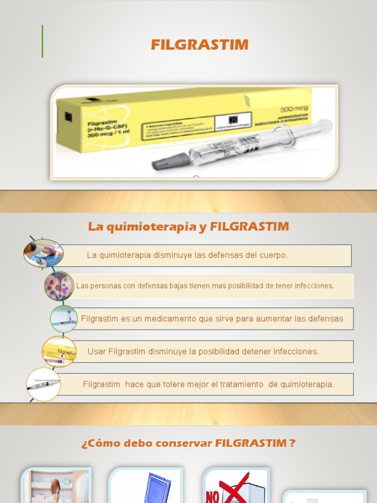 Aplicación y conservación de Filgrastim | PDF | Inyección (medicina ...