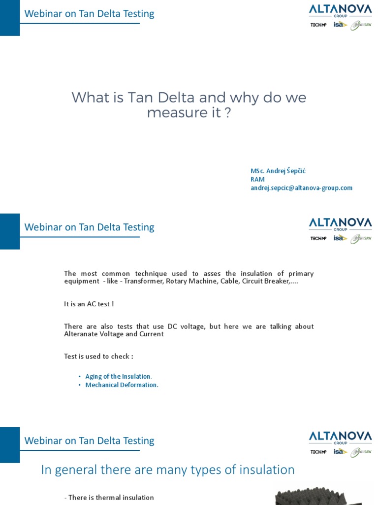 Tan Delta For Beginners - Presentation | PDF | Capacitor | Insulator ...