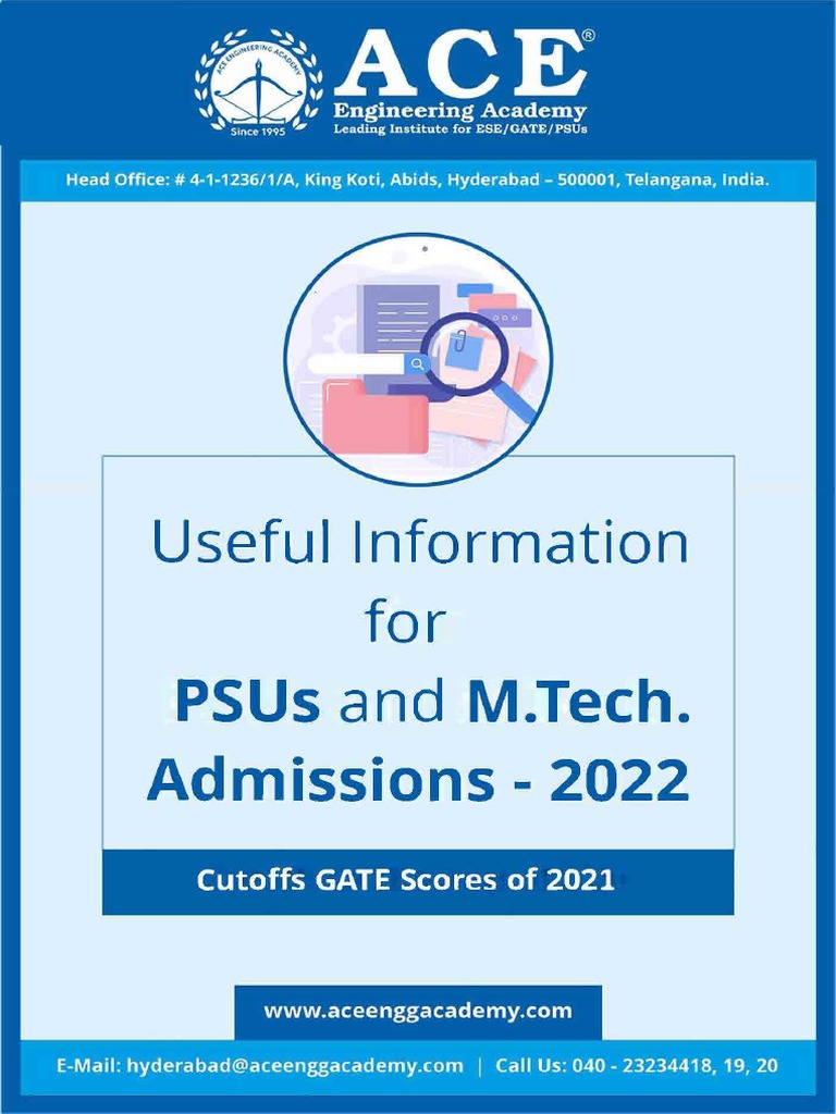 GATE 2021 Cutoff Scores for PSU & IIT Admissions | PDF | Engineering ...