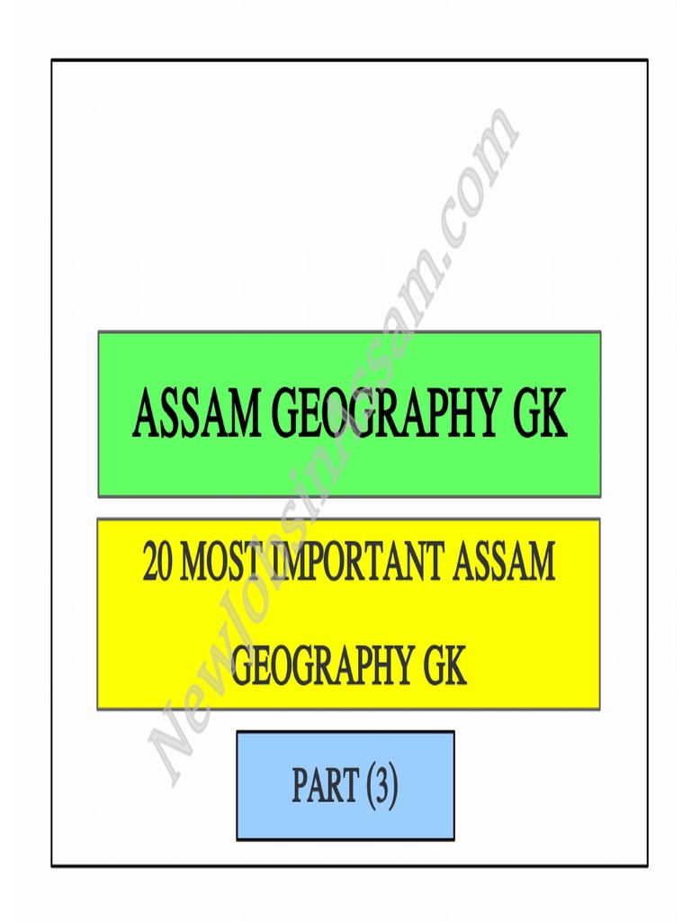 Assam Geography Quiz for Job Seekers | PDF