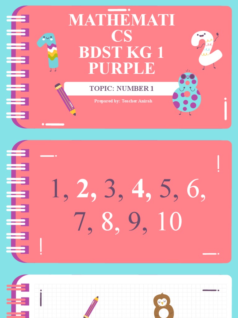 KG 1 Math: Learning Number 1 | PDF