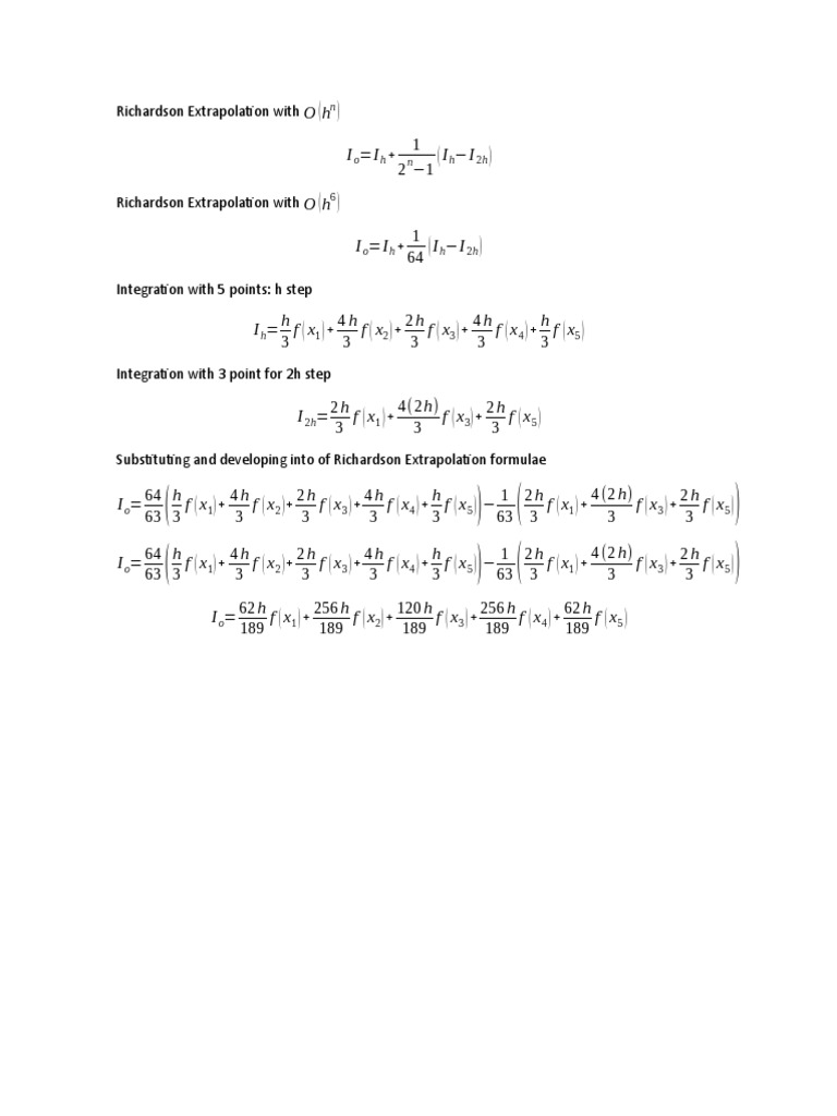 Richardson Extrapolation Methods Explained | PDF
