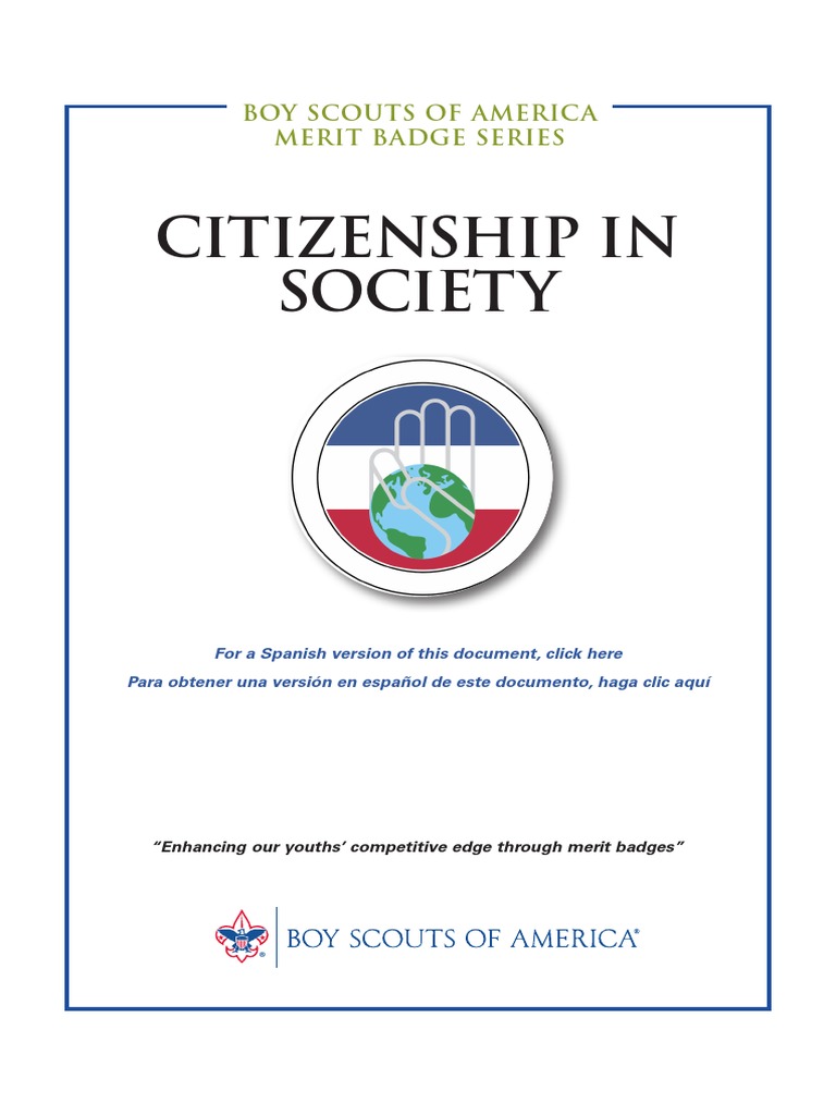 Citizenship in Society: Boy Scouts of America Merit Badge Series | PDF ...