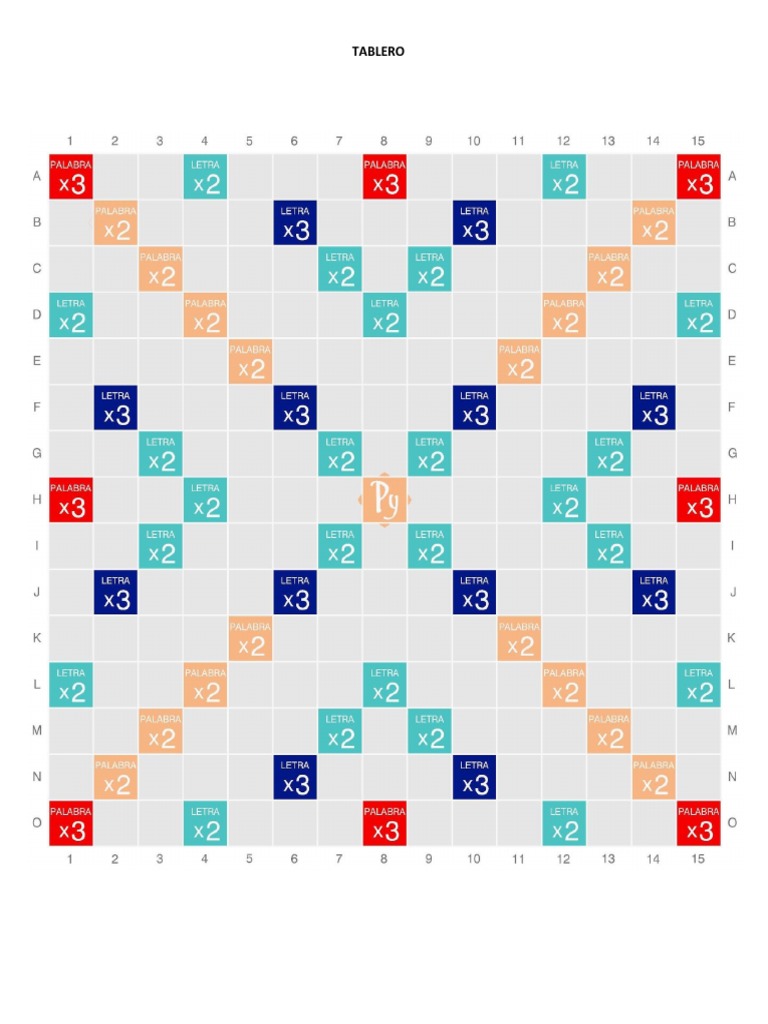 Tablero de Scrabble para Imprimir PDF | PDF