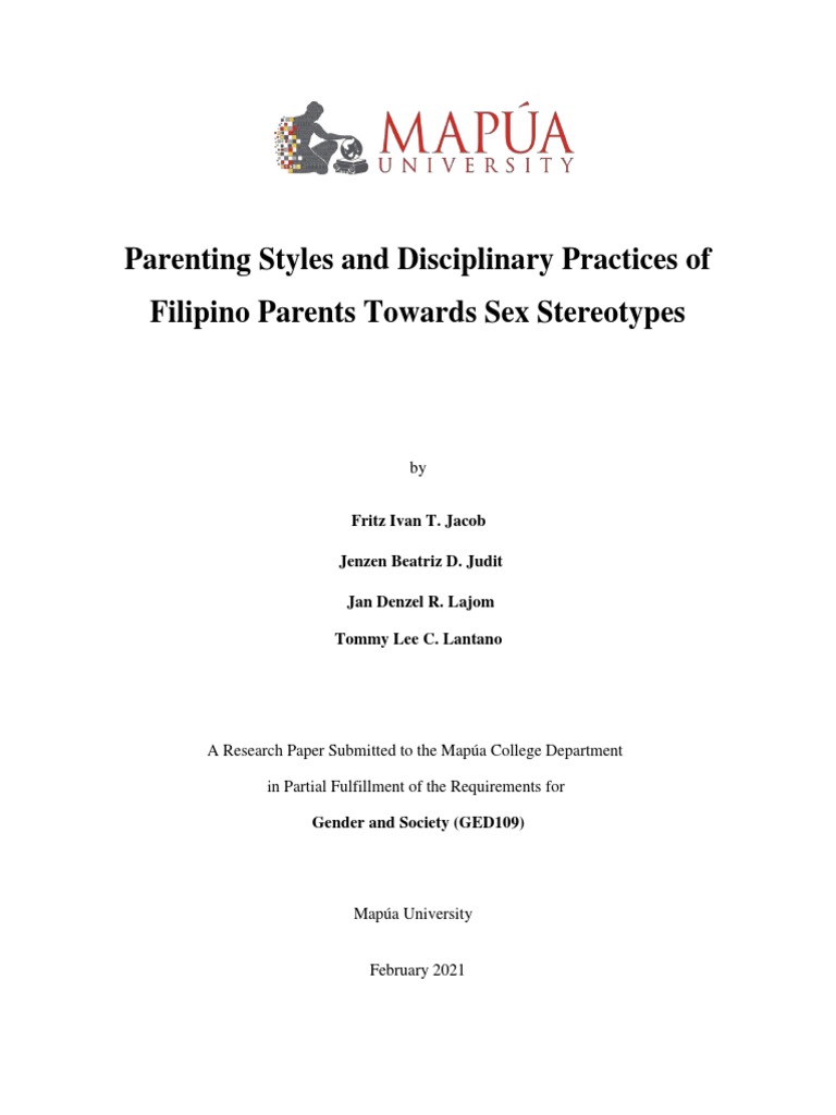 Filipino Parenting Styles & Gender | PDF | Survey Methodology | Parenting