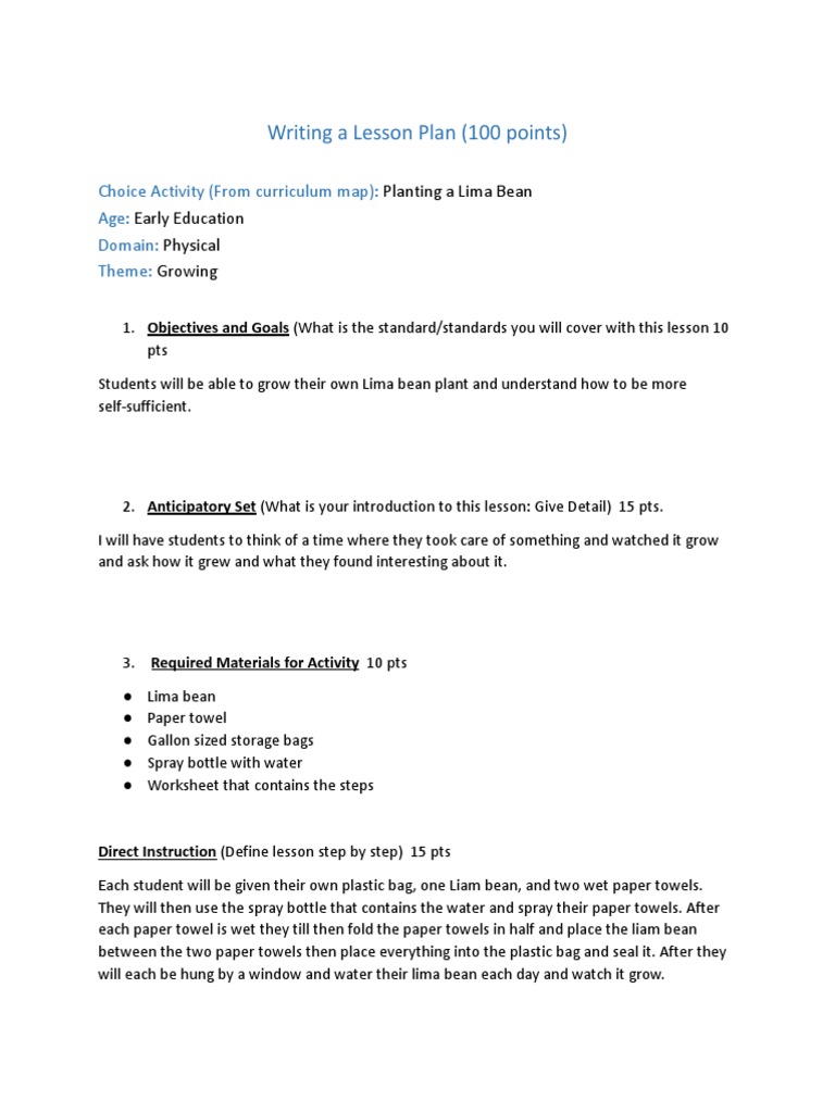 Writing A Lesson Plan PDF Lesson Plan Teaching