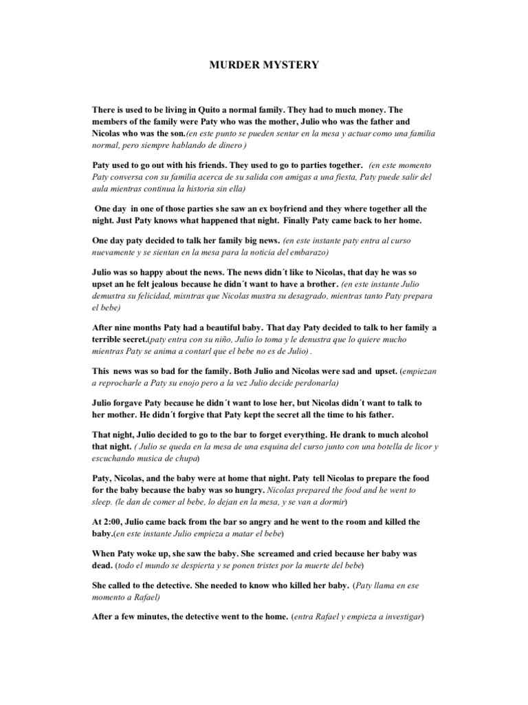 Murder Mystery | PDF