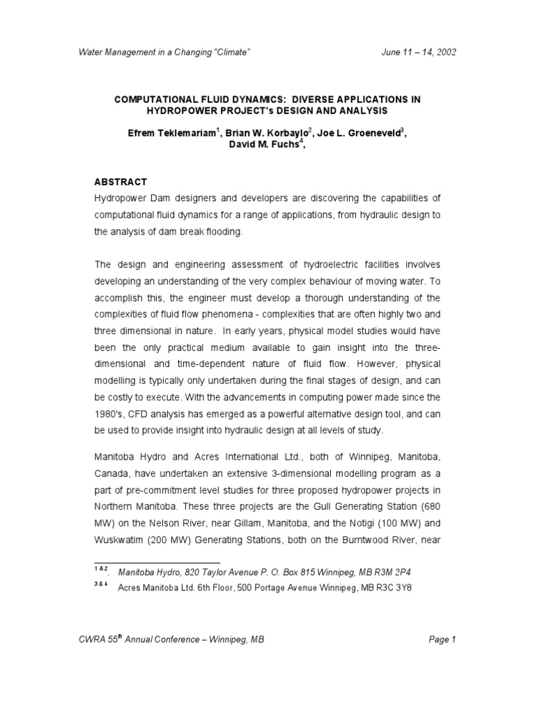 Computational Fluid Dynamics Pdf