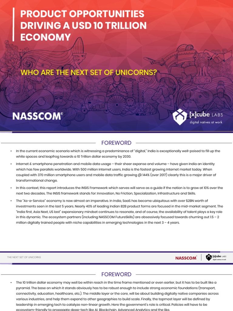 2018-NASSCOM-Startup Ecosystem-Product Opportunities Driving USD 10 ...