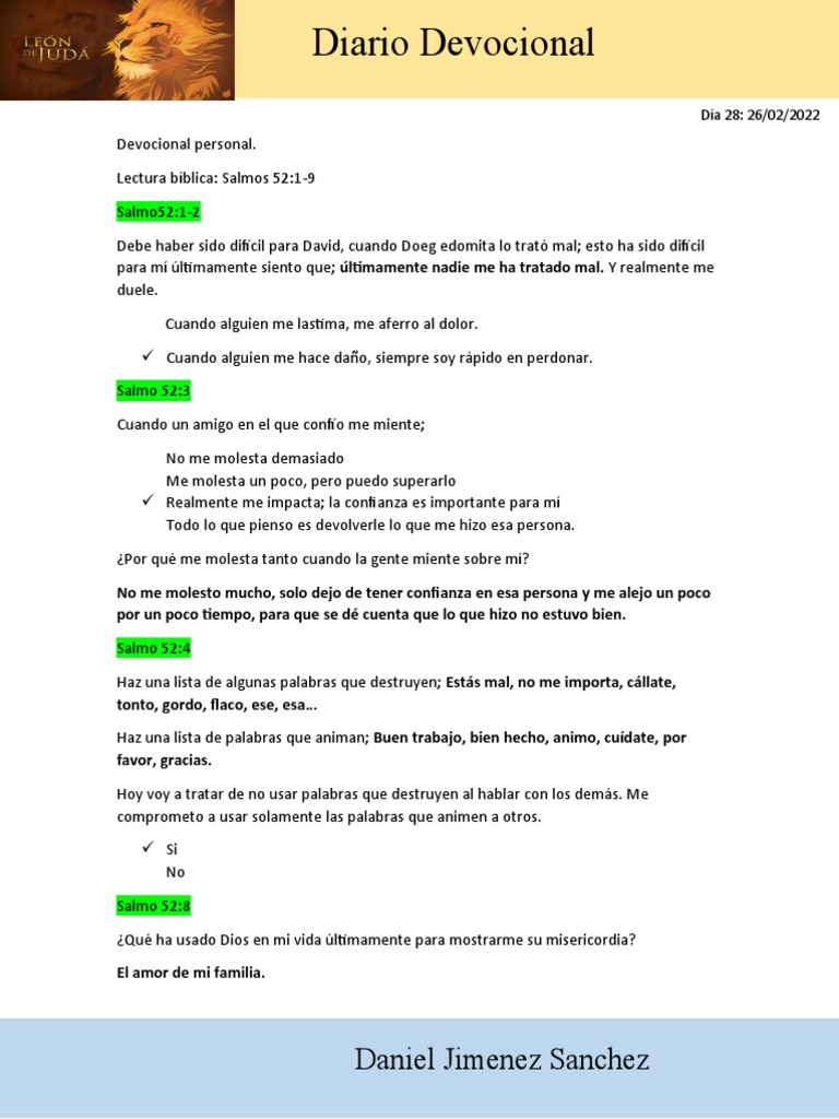 Diario Devocional | PDF | Salmos | Jesús