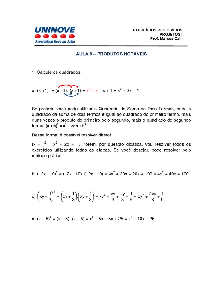 Aula 8 | PDF | Matemática | Álgebra abstrata