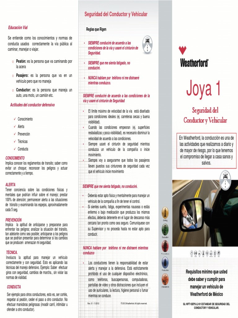Triptico Manejo Defensivo | PDF | Vehículo de motor | Vehículos Triptico Manejo Defensivo | PDF | Vehículo de motor | Vehículos