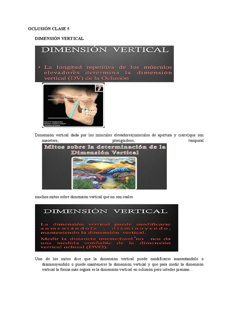 Dimension Vertical | PDF | Dentadura postiza | Ortodoncia