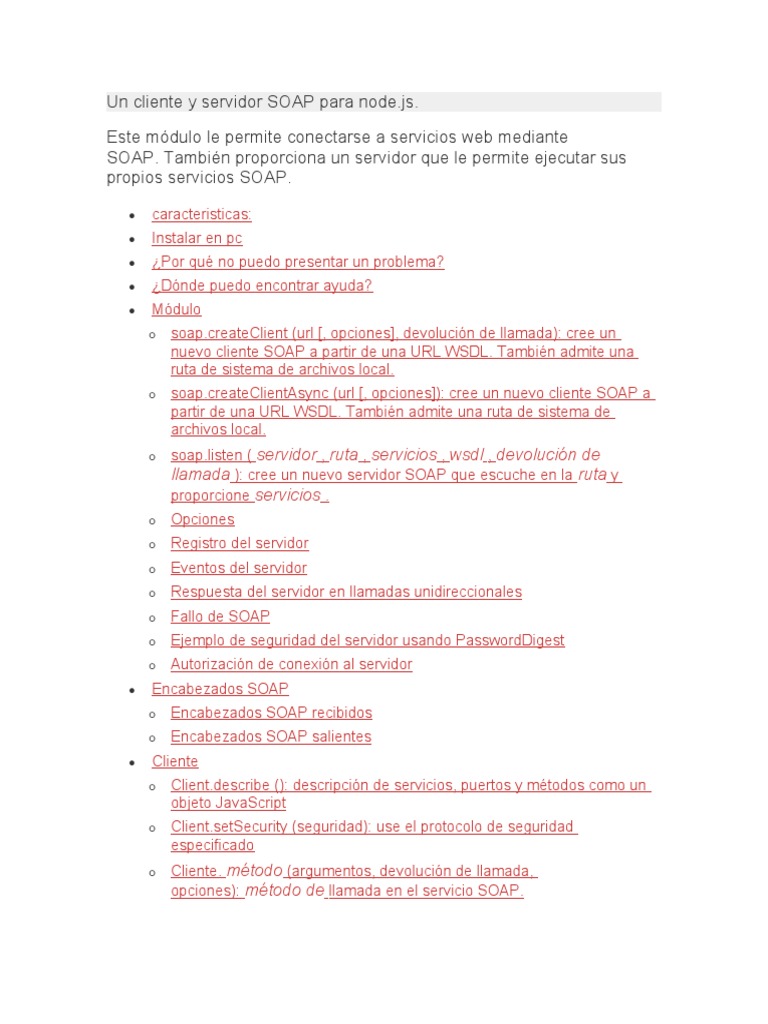Un Cliente y Servidor SOAP para Node | PDF | Jabón | Autenticación