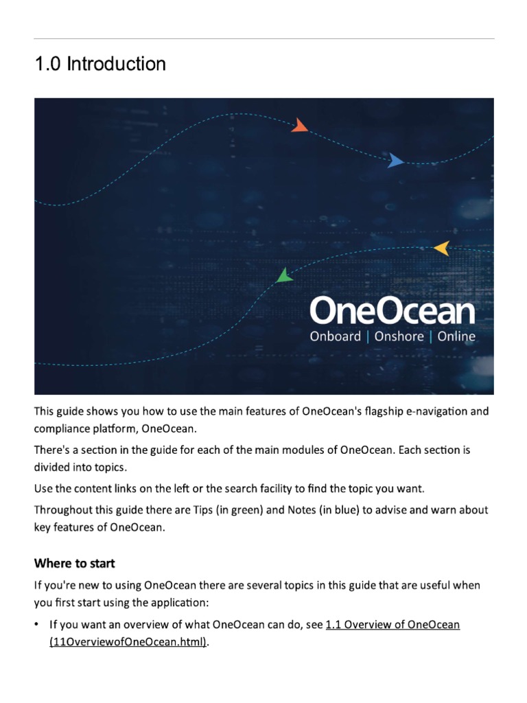 One Ocean User Manual | PDF