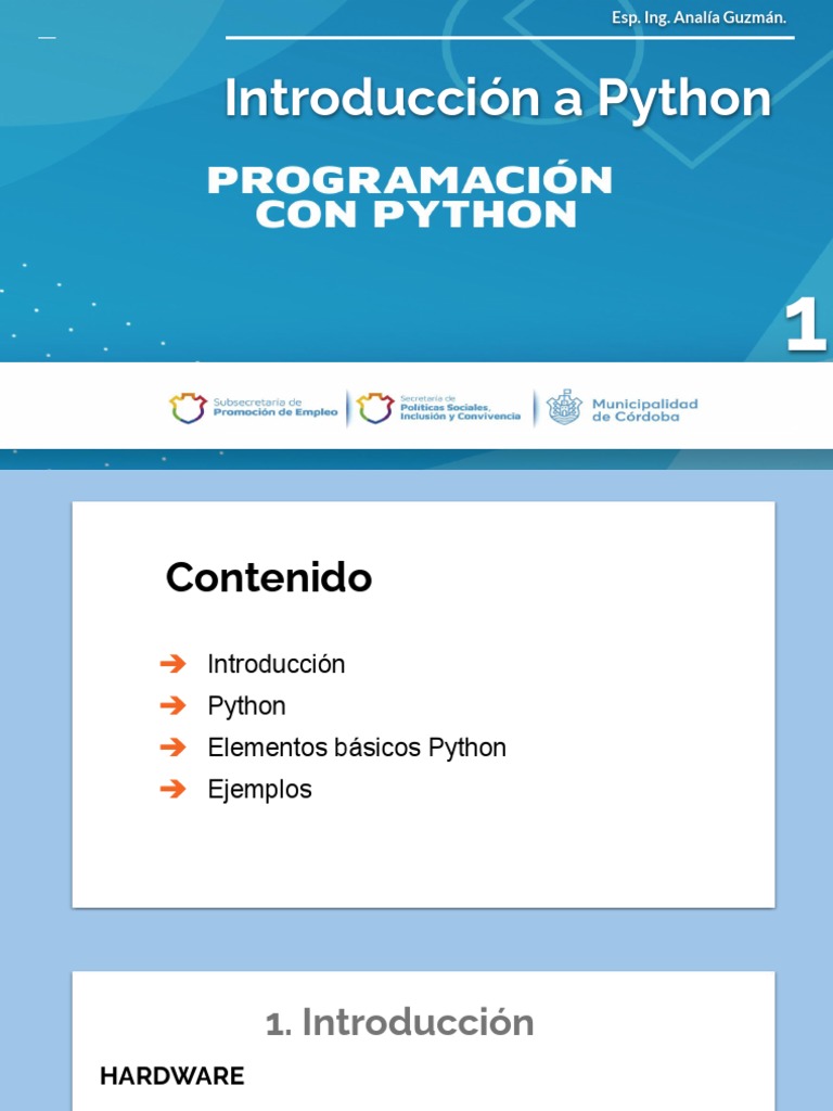 Material de Estudio Programacion Python - Parte 1 1 | PDF | Python ...