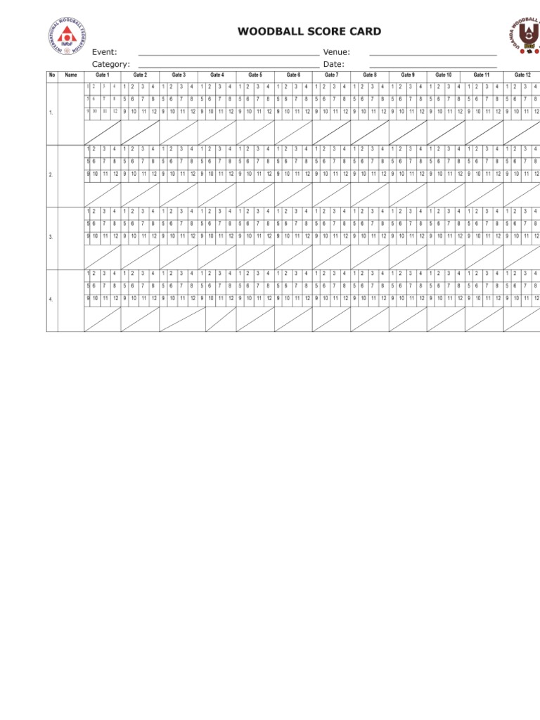 Woodball Score Card | PDF