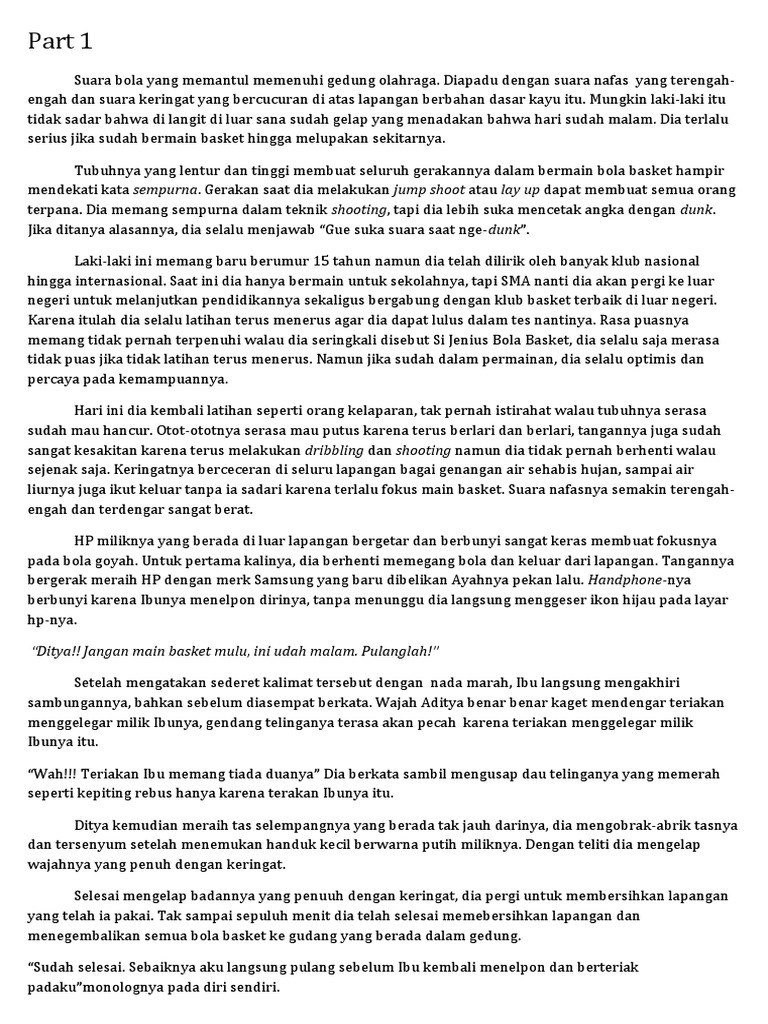 "Ditya: Jenius Basket Remaja" | PDF