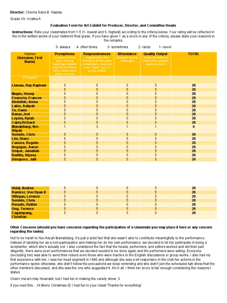 ENG-103 Final Peer Eval | PDF
