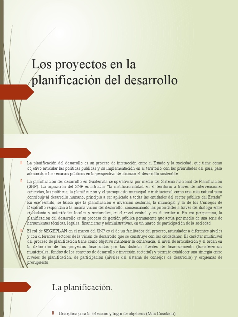 Proyectos de Desarrollo en Guatemala | PDF | Planificación ...