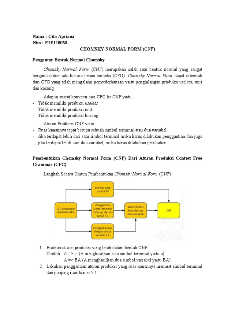 Normal Chomsky Form | PDF