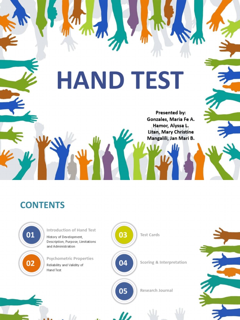 Hand Test PPT Report | PDF | Validity (Statistics) | Fear