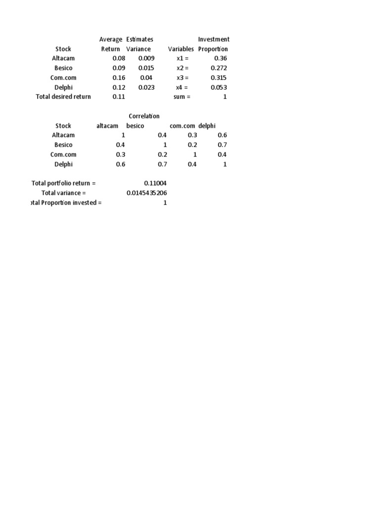 MANSCI | Download Free PDF | Variance | Statistics