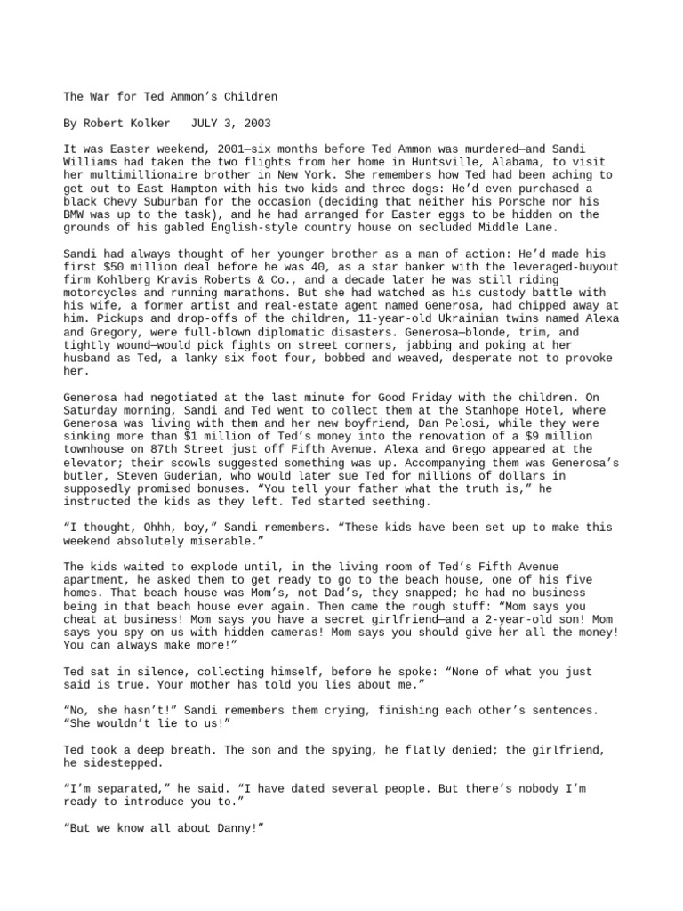 Ted Ammon | PDF | Personality Disorder | Mental Disorder