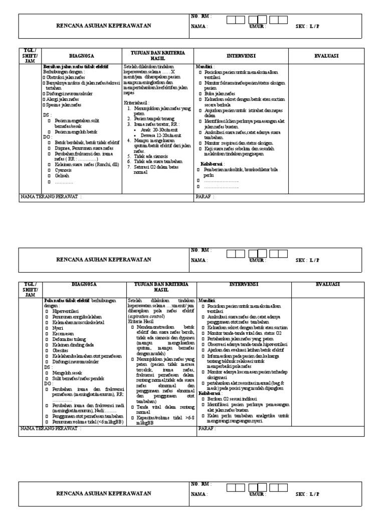 Format Askep Nanda Nic Noc | PDF