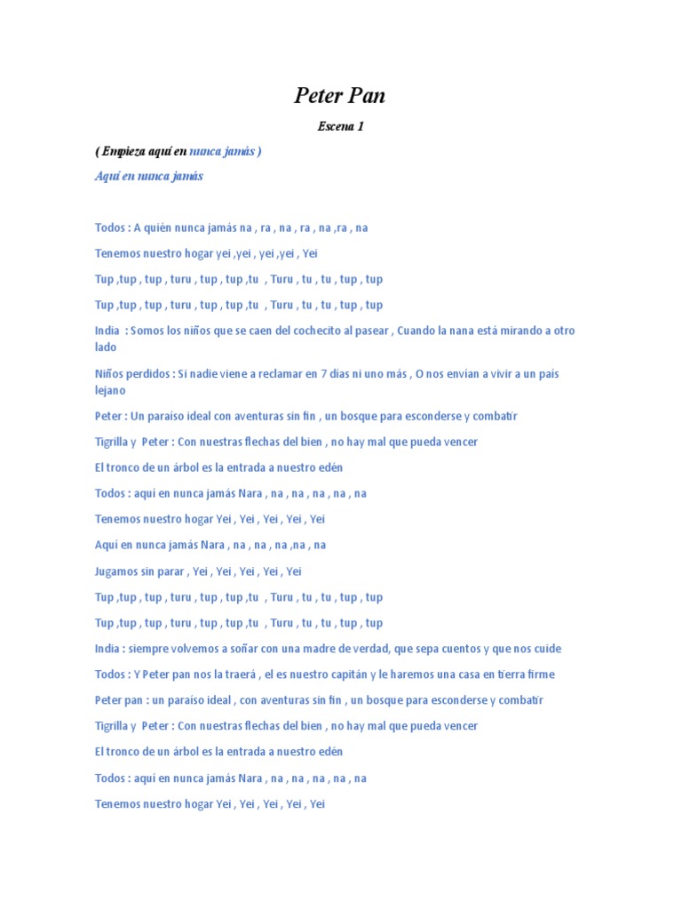 Peter Pan | PDF | Peter Pan