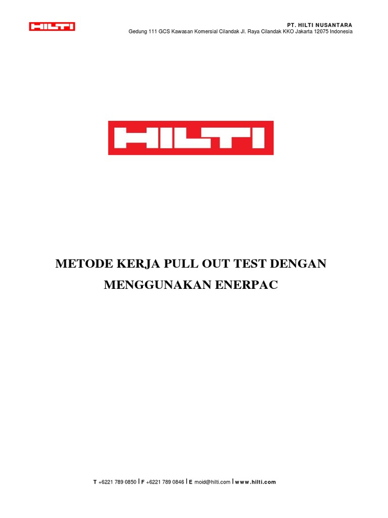 Pull Out Test Methode | PDF