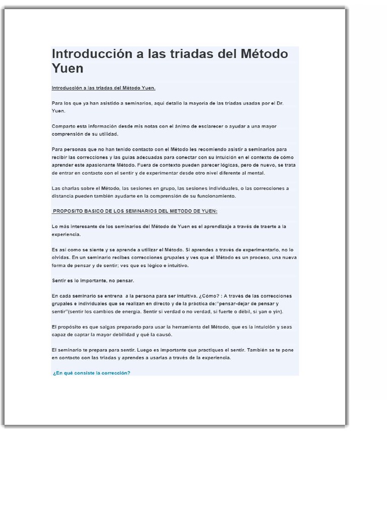 Metodo Yuen Triadas | PDF
