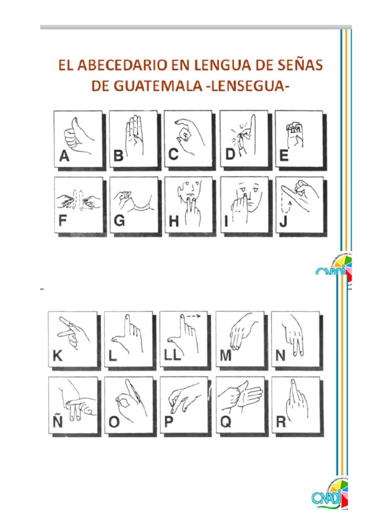 Abecedario de Lengua de Señas de Guatemala | PDF