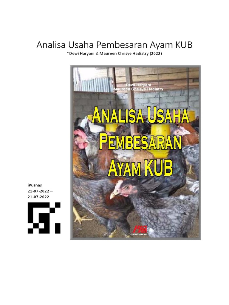 Analisa Usaha Pembesaran Ayam KUB | PDF
