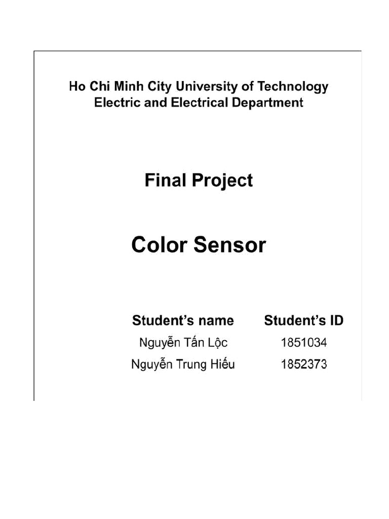 Color Sensor | PDF | Color | Rgb Color Model