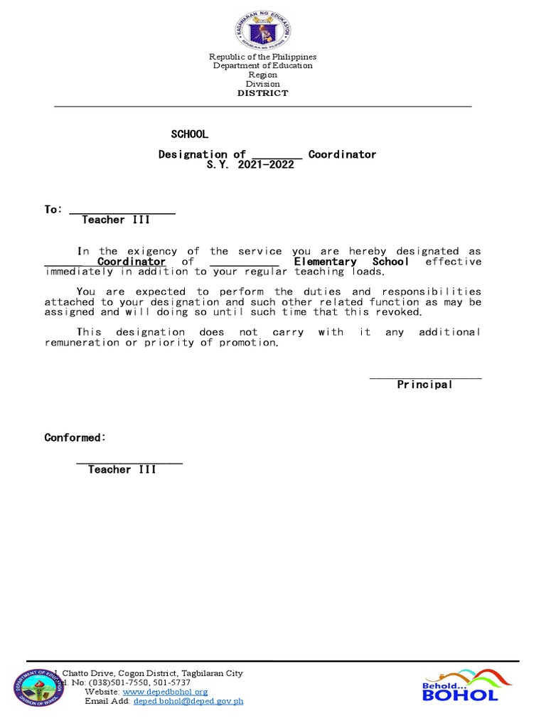 Coordinatorship Certificate | PDF