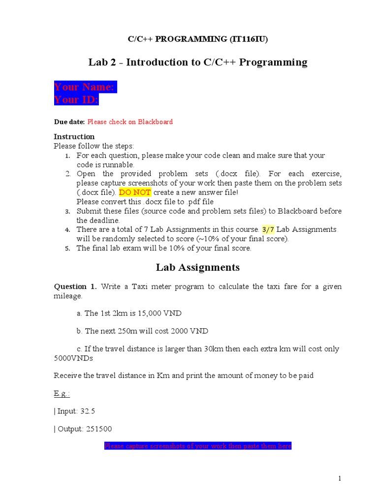 Truong Quang Tuong ITITIU20130 Lab 2 C | PDF | Software Development ...