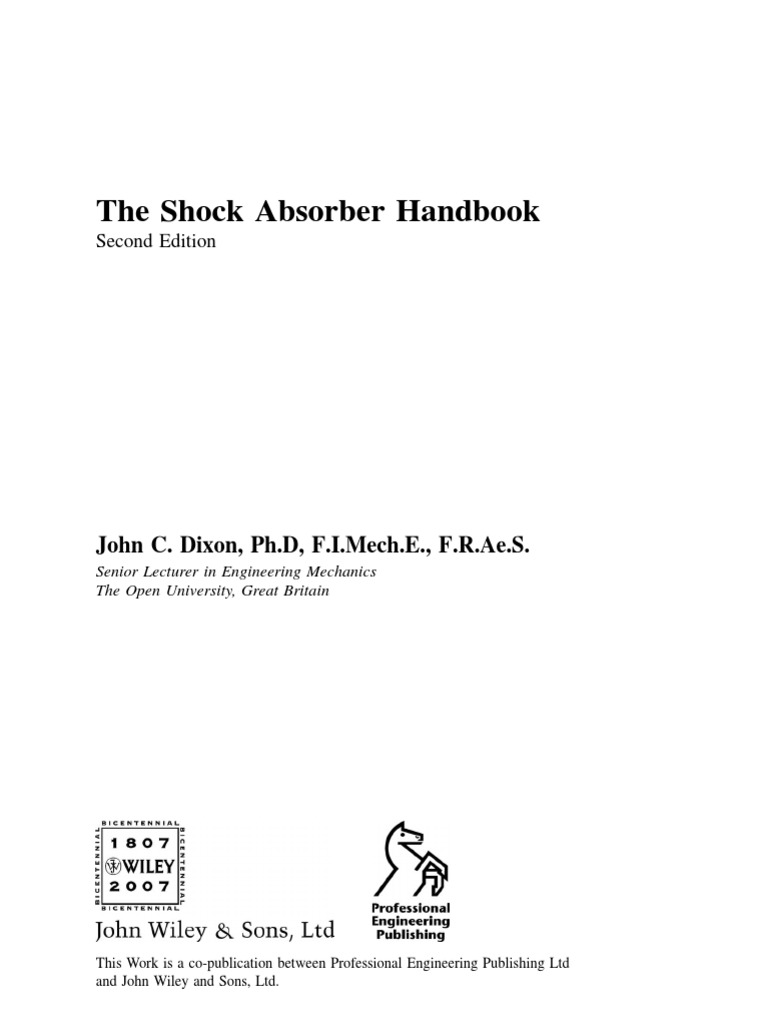 The Shock Absorber Handbook | PDF | Suspension (Vehicle) | Friction